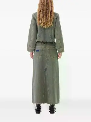 GANNI Raw-cut Hem Denim Jacket