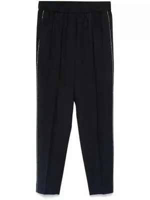 Peserico Beaded Trim Detail Trousers - Blue