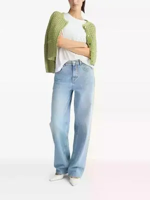 Liu Jo High-rise Straight-leg Jeans With Chain Detailing