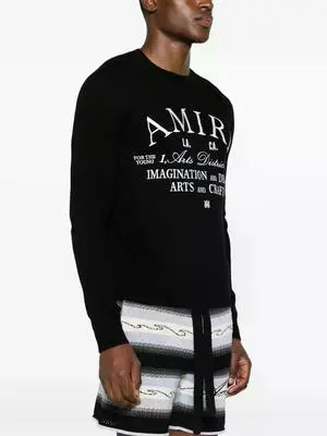 Amiri Arts District Embroidered Cotton Sweater