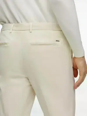 BOSS Mid-rise Slim-cut Trousers - Neutrals