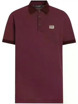 Dolce & Gabbana Logo-plaque Polo Shirt - Red