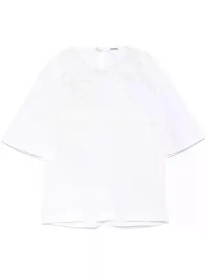 Vivetta Embroidered Crew Neck Top - White