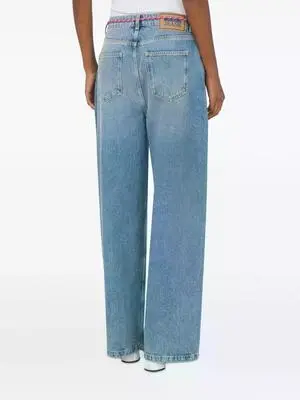 Moschino Wide-leg Denim Jeans With Drawstring Waist