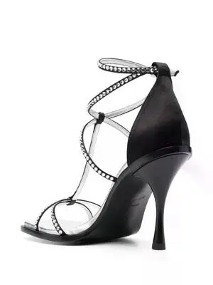 Dsquared2 Crystal-embellished Square-toe Stiletto Sandals