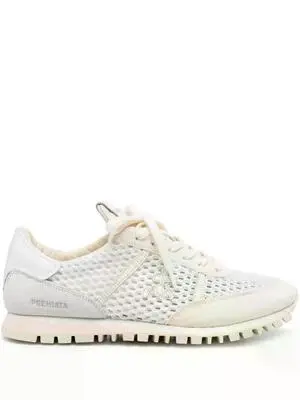 Premiata Calf Suede And Mesh Lace-up Sneakers