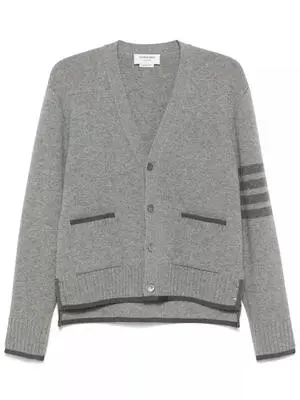 Thom Browne Milano Stitch Merino Wool V-neck Cardigan