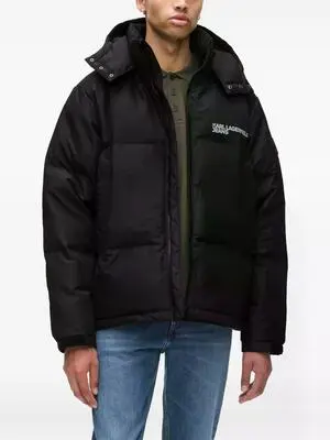 Karl Lagerfeld Padded Hooded Jacket - Black