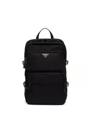 Prada Re-nylon And Saffiano Leather Backpack - Black