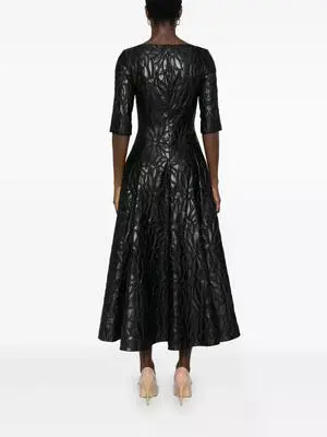 Talbot Runhof Floral Pattern Midi Dress