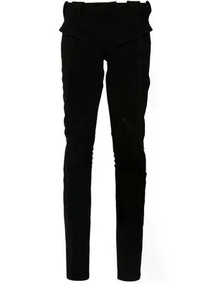 MUGLER Zipped Scuba Trousers - Black