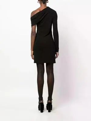 Saint Laurent Twist-front Asymmetric Minidress