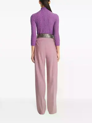Tory Burch Tailored Stretch-wool Trousers - Pink