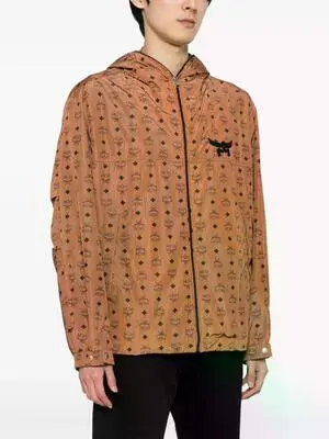 Mcm Monogram Print Hooded Jacket