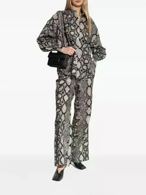 ALLSAINTS Charli Snakeskin Print Trousers
