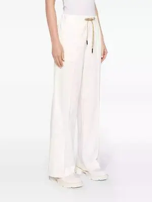 Moncler Elasticated Waist Cotton Track Pants - Neutrals