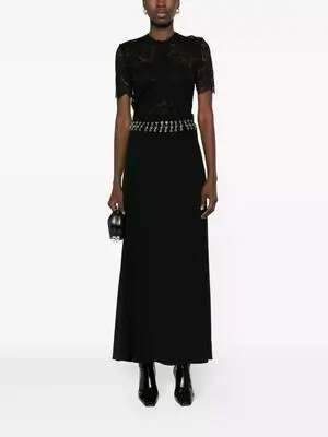 Rabanne High-waist Maxi Skirt With Metal Eyelet Detailing
