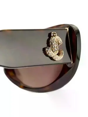 JIMMY CHOO Tortoiseshell Cat Eye Sunglasses