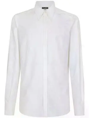 Dolce & Gabbana Martini-fit Jacquard Shirt - White