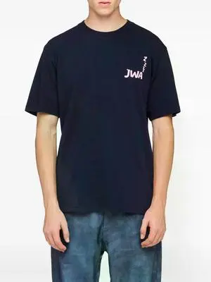 JW Anderson Jwa Slogan-print T-shirt - Blue