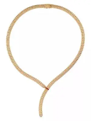 OFFICINA BERNARDI 18kt Yellow Y-necklace With Rubies And Diamonds - Gold