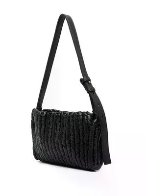 Nanushka Woven Shoulder Bag - Black