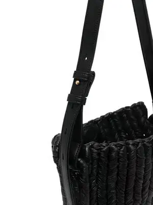 Nanushka Woven Shoulder Bag - Black