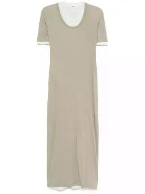 JIL SANDER Cotton Midi Dress - Green
