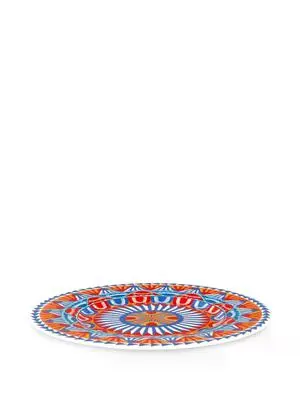 Dolce & Gabbana 2 Piece Fine Porcelain Dinner Plate Set - Orange