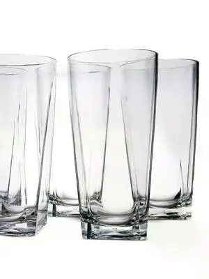 VESTA Tapered Crystal Drinking Glasses - Transparent