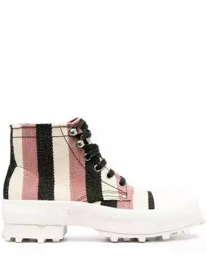 Camper Traktori Striped Ankle Boots - Neutrals