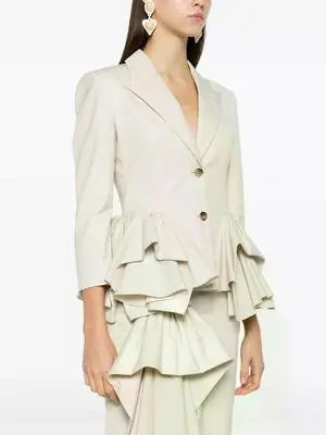 Viktor & Rolf Ruffled Gabardine Blazer