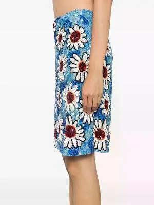 Ashish Sequin Floral Print Skirt