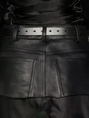 Balenciaga Leather Panel Midi Skirt