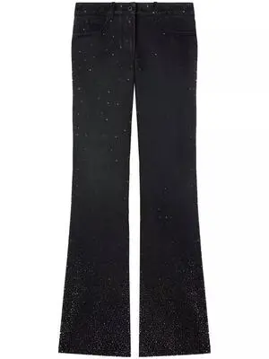 Off-White Embellished Slim-fit Flared Jeans