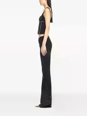 Off-White Embellished Slim-fit Flared Jeans