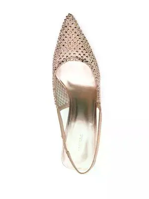 LE SILLA Gilda 100mm Embellished Calf Leather Slingback Pumps