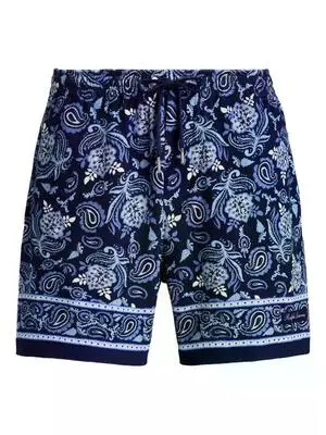 Ralph Lauren Purple Label Paisley-print Shorts - Blue
