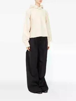 MAISON MARGIELA Logo Embroidered Cotton Hoodie