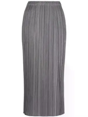 Issey Miyake Plissé High-waist Midi Skirt - Grey