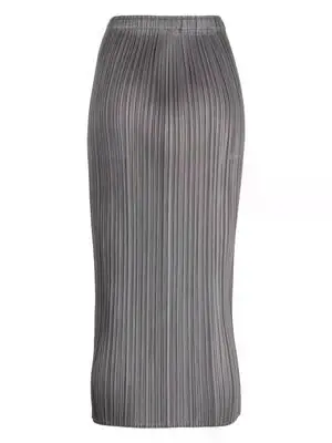 Issey Miyake Plissé High-waist Midi Skirt - Grey
