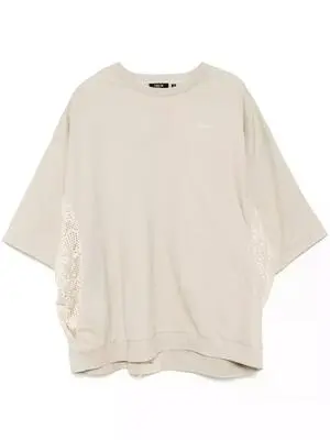 FIVE CM Logo-embroidered T-shirt - Neutrals
