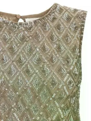 P.a.r.o.s.h Embellished Sleeveless Crew Neck Top