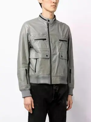 Undercover Zip-up Biker Jacket