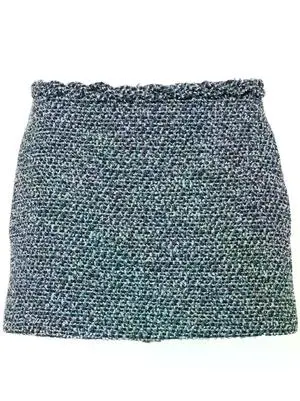 Valentino Garavani Tweed Denim Skirt