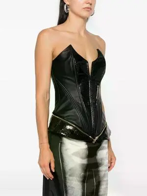 MITILIANE COUTURE Leather Corset Top