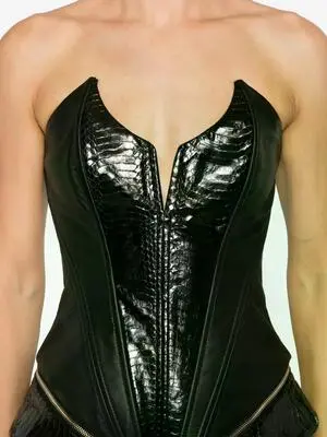 MITILIANE COUTURE Leather Corset Top