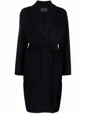 10 CORSO COMO Belted Single-breasted Wool Coat - Blue