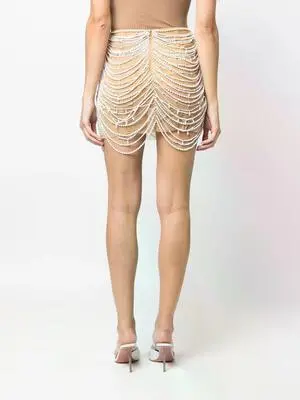 Blumarine Embellished Faux Pearl Skirt