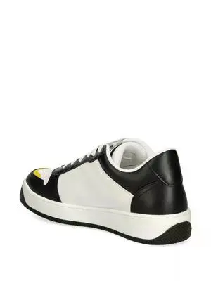 Elisabetta Franchi Two-tone Leather Sneakers - Black